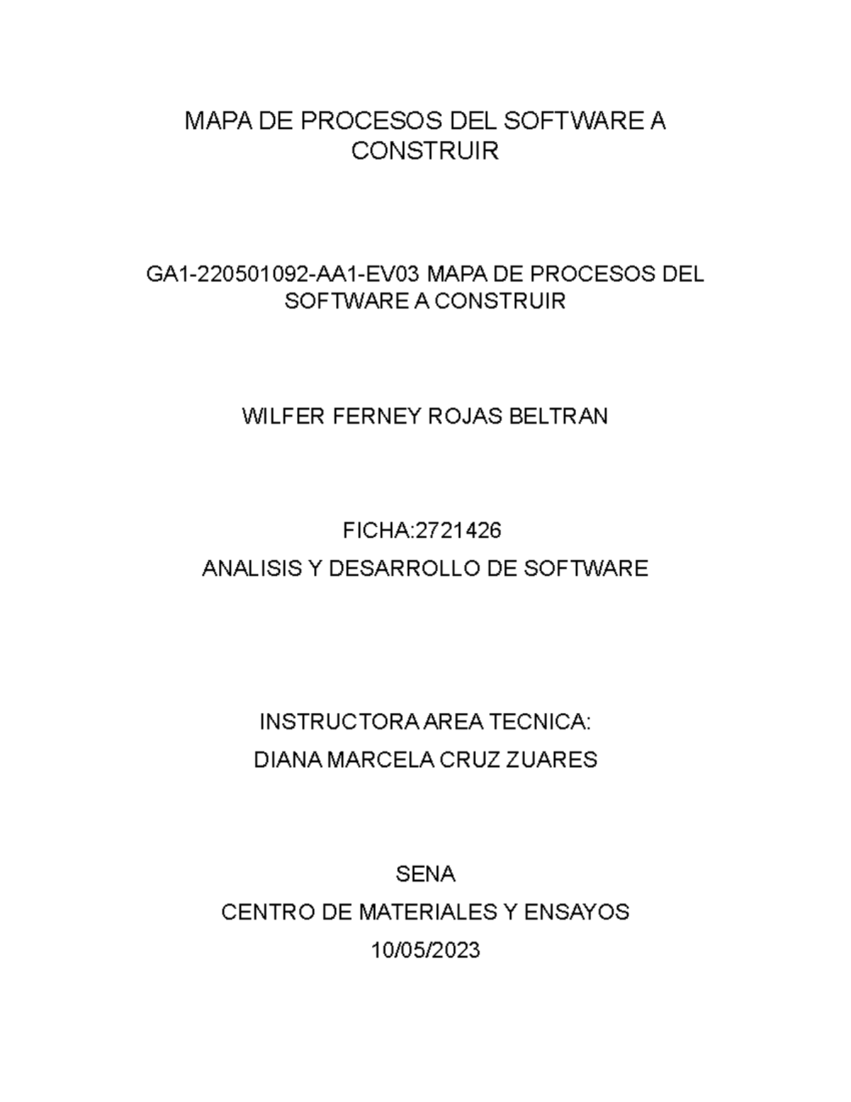 MAPA DE Procesos DEL Software A Construir (Recuperado automáticamente ...