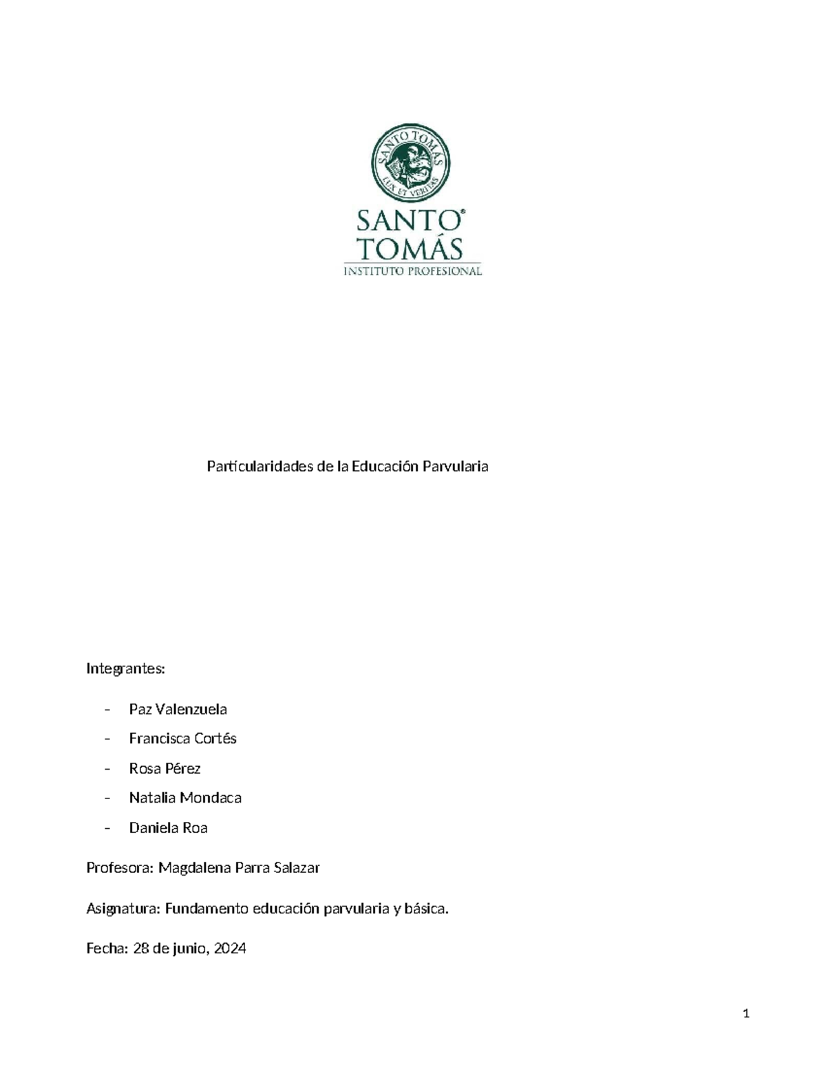 Fundamento Resumen - anbs - Particularidades de la Educación Parvularia ...