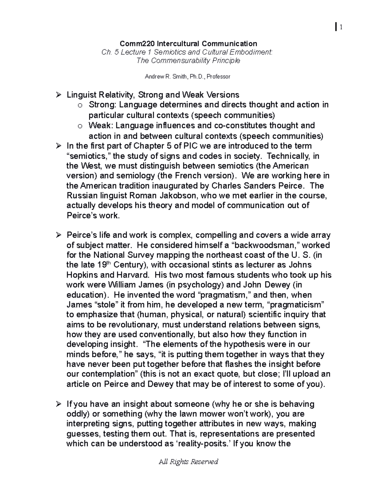 Ch 5 Lecture 1 Semiotics and Cultural Embodiment - Comm220 ...