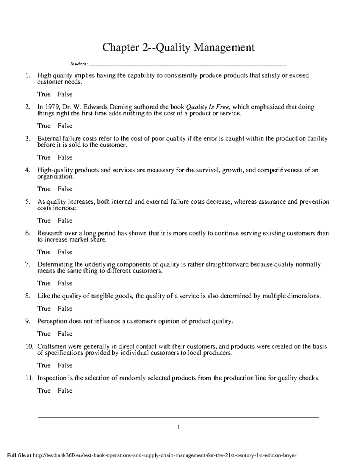Dokumen - total quality management - Chapter 2-Quality Management ...