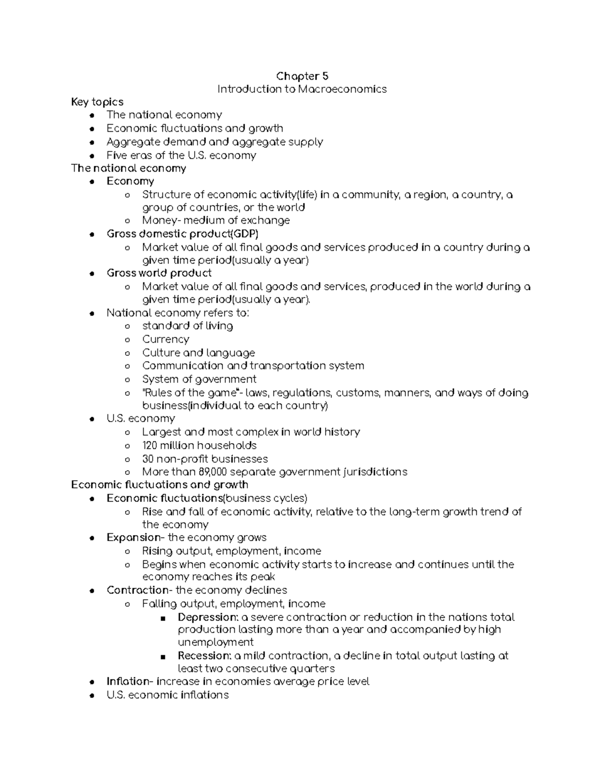 Chapter 5 introduction to macroeconomics - Chapter 5 Introduction to ...