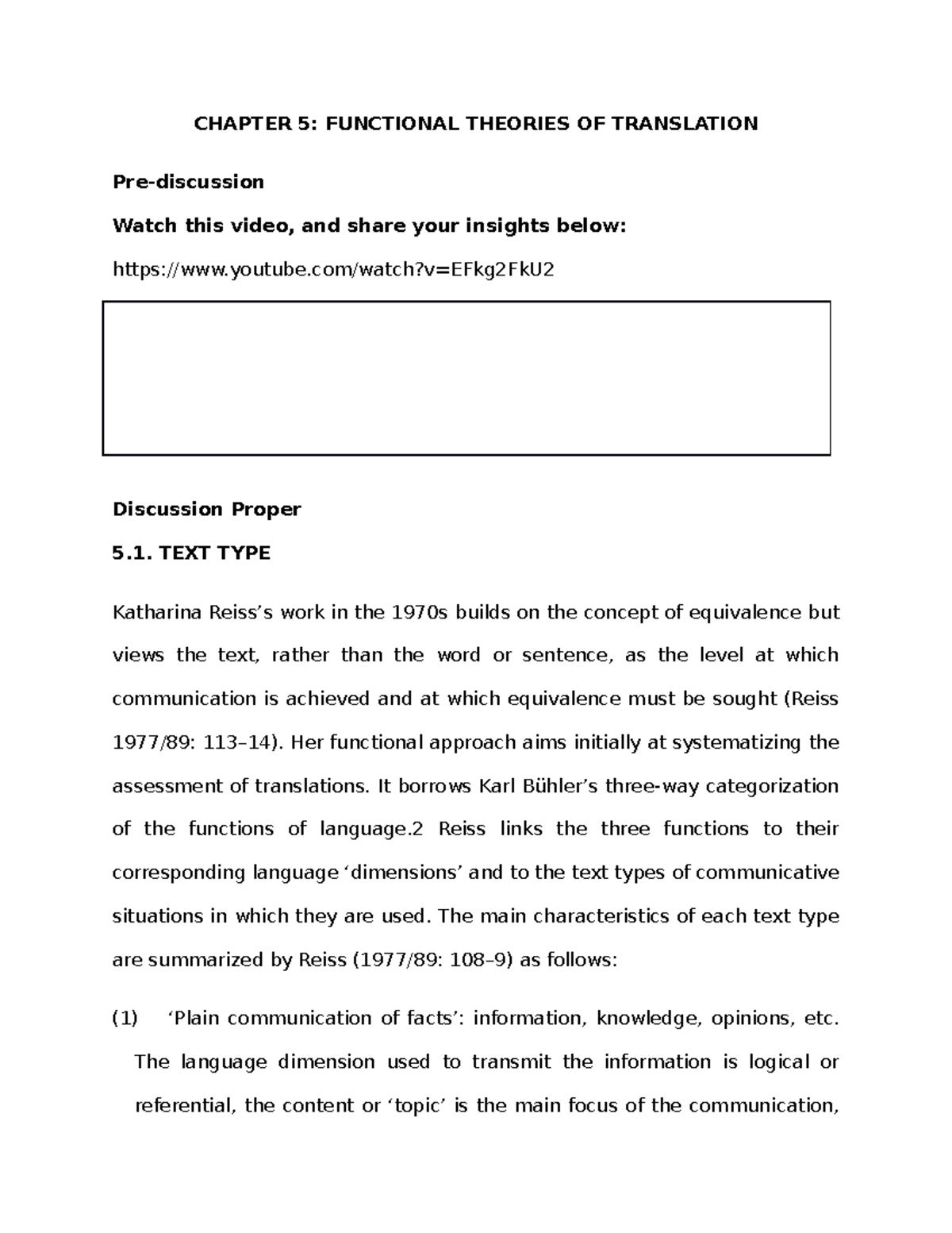 Lesson-5-Functional-theories-of-translation - CHAPTER 5: FUNCTIONAL ...