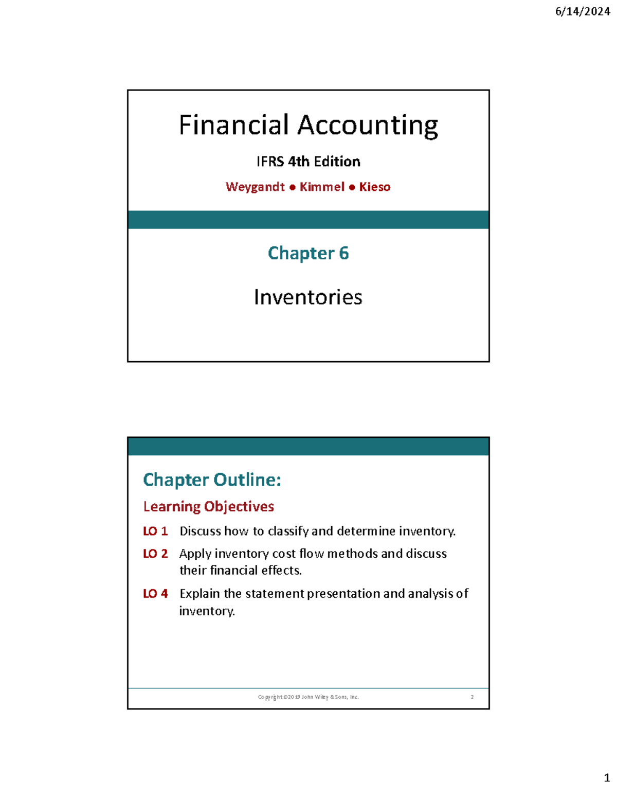 Ch06S - Financial Accounting IFRS 4th Edition Chapter 6 Inventories ...
