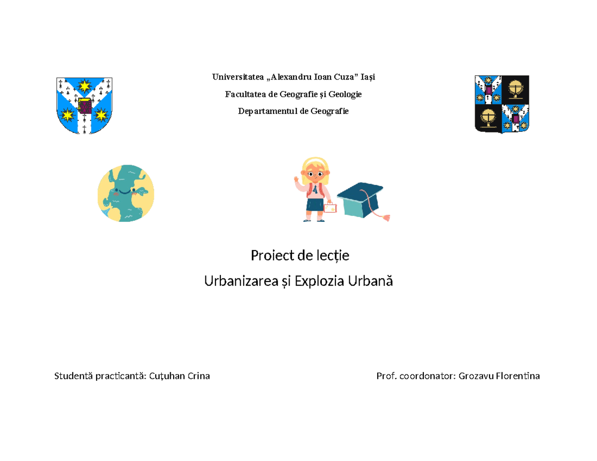 Proiect de lecție finală clasa a X a - Universitatea „Alexandru Ioan ...