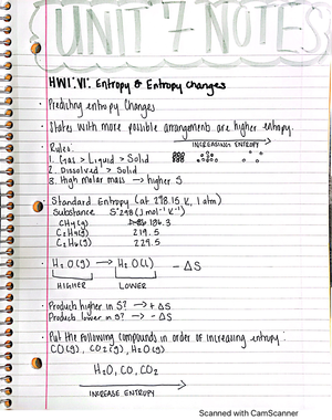 Chemistry II Unit 2 Notes - CHEM 1110 - Studocu