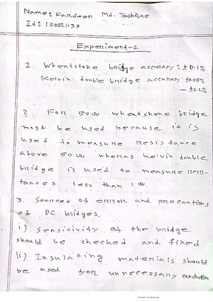 Lab report - Course No: EEE 4842 (Microwave Engineering Lab) Experiment No: 01 Experiment Name ...
