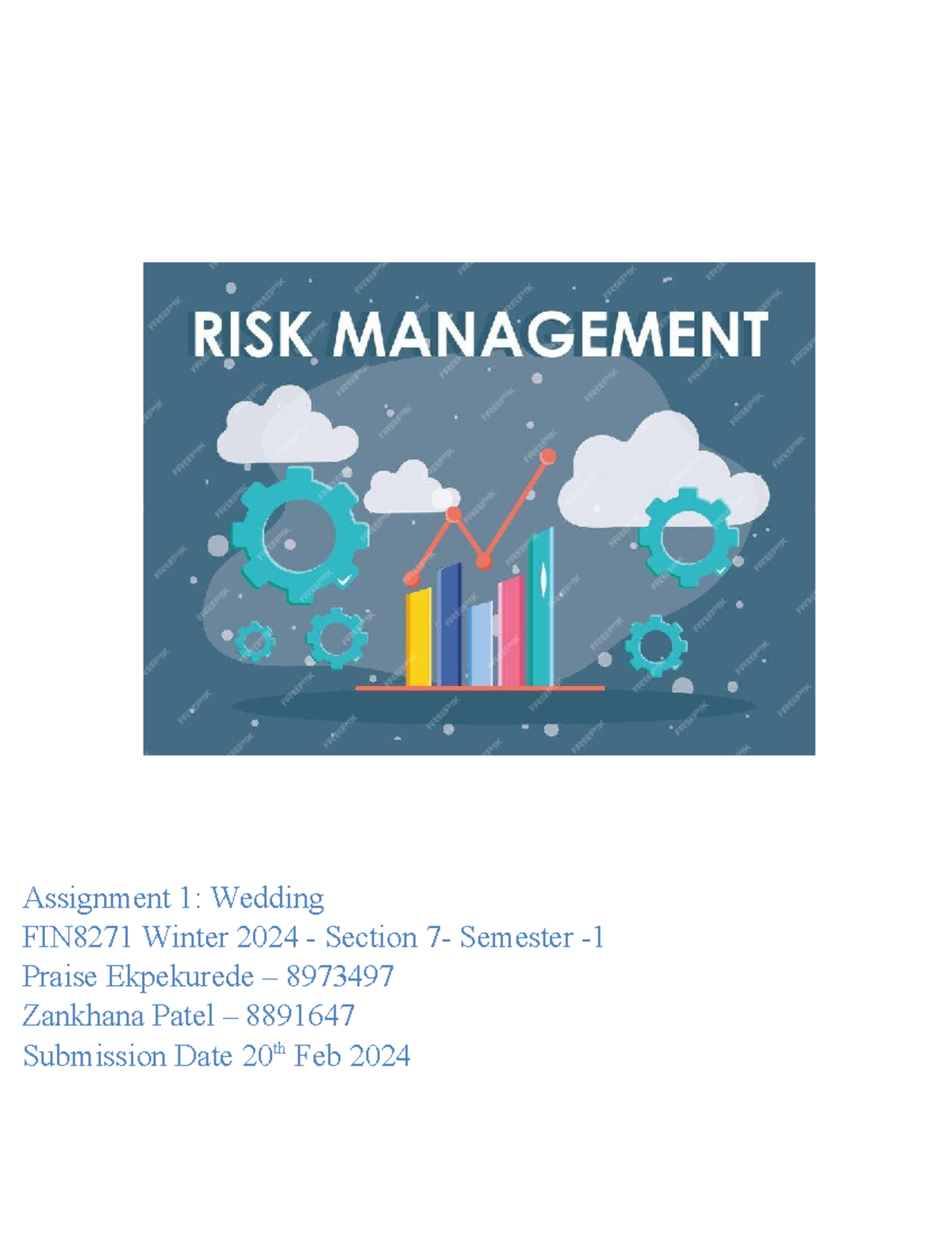 Final Assignment-1 Wedding - Assignment 1: Wedding FIN8271 Winter 2024 ...