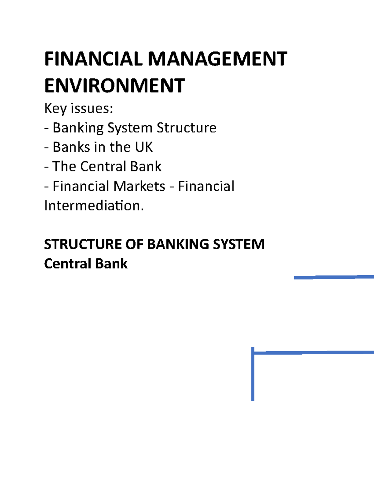 Financial Management Environment - FINANCIAL MANAGEMENT ENVIRONMENT Key ...