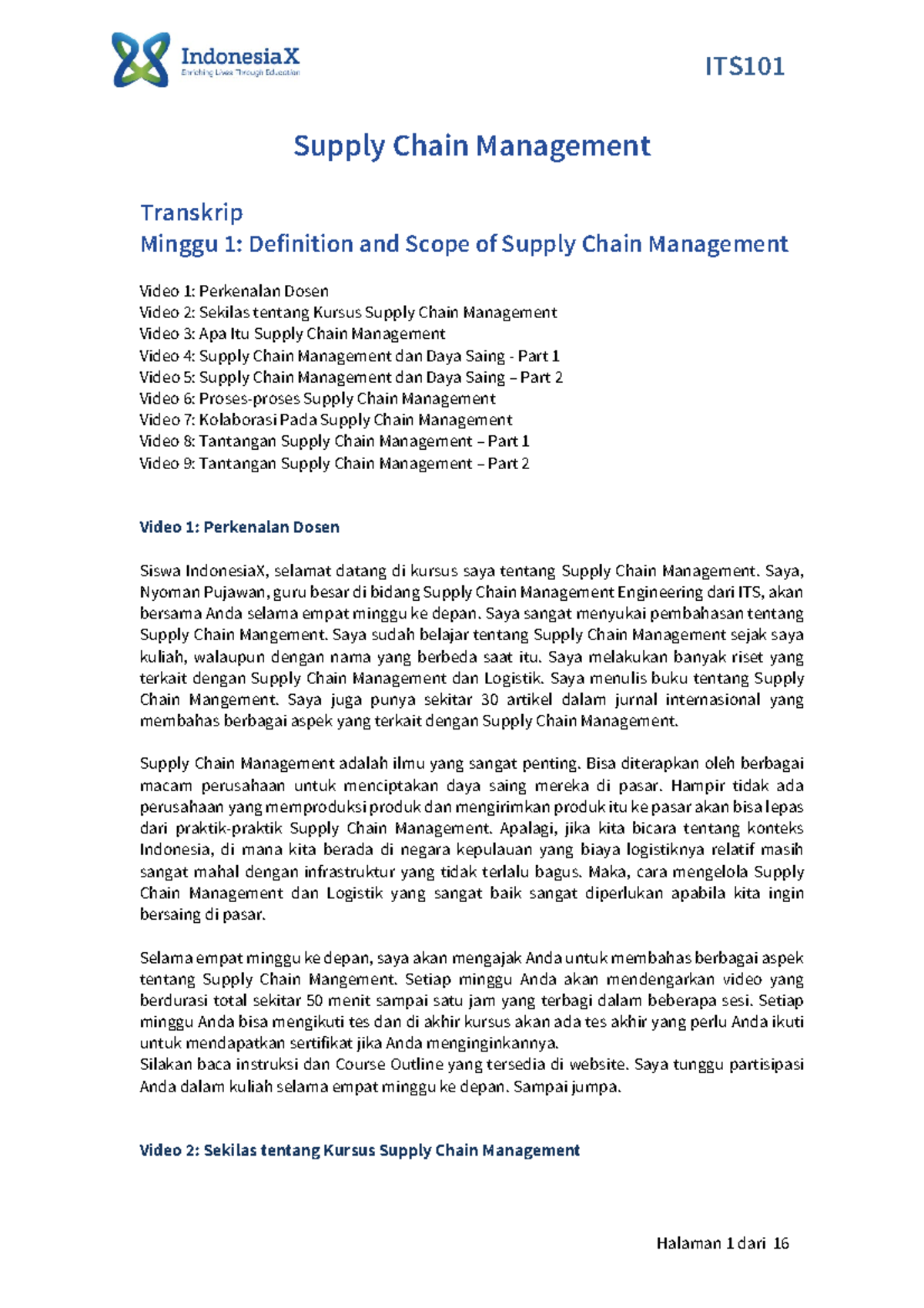 ITS101 Minggu+1 Transkrip Definition+and+Scope+of+Supply+Chain ...