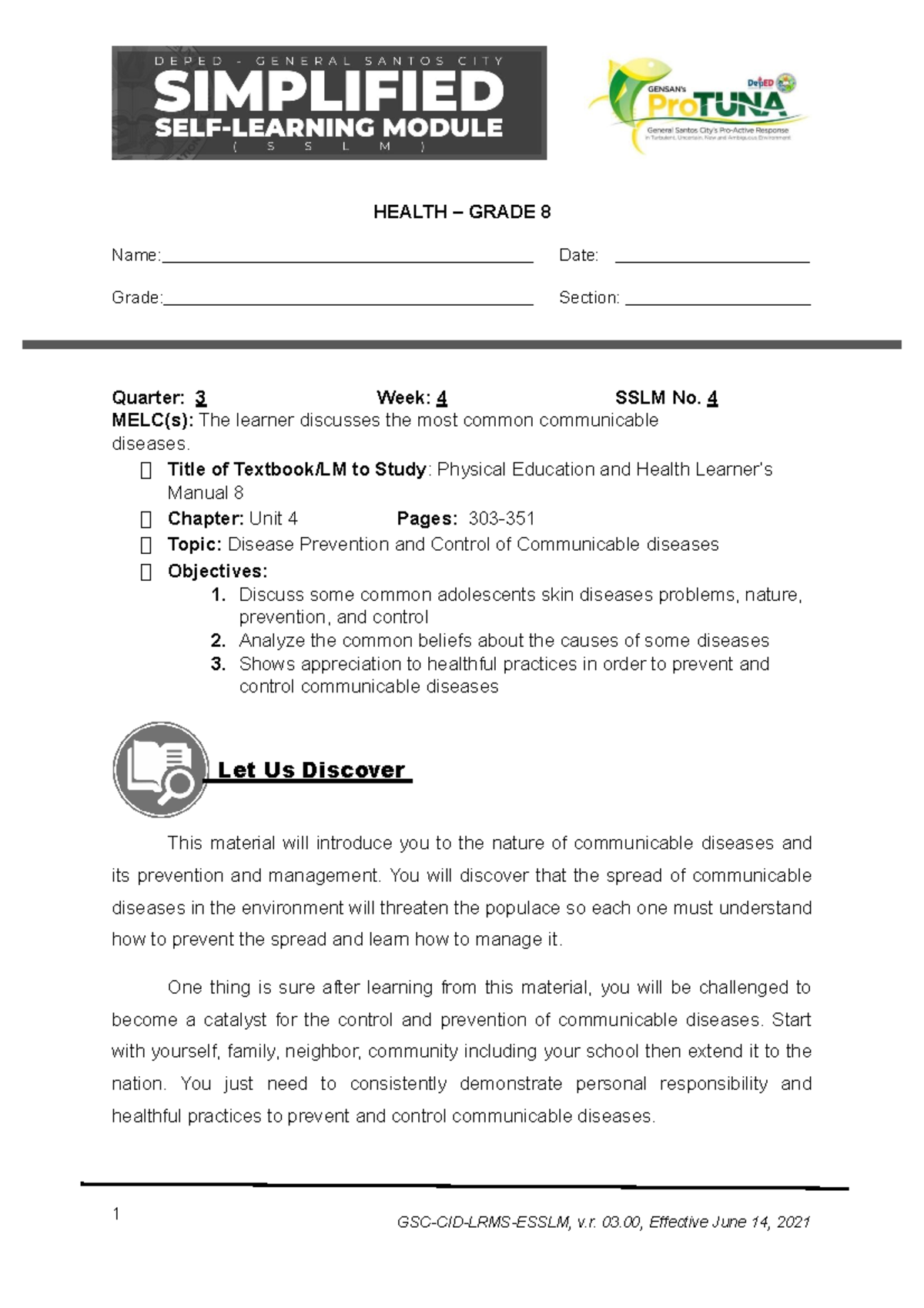 Q3-Health 8 SSLM4 Week-4-converted - 1 GSC-CID-LRMS-ESSLM, v. 03 ...