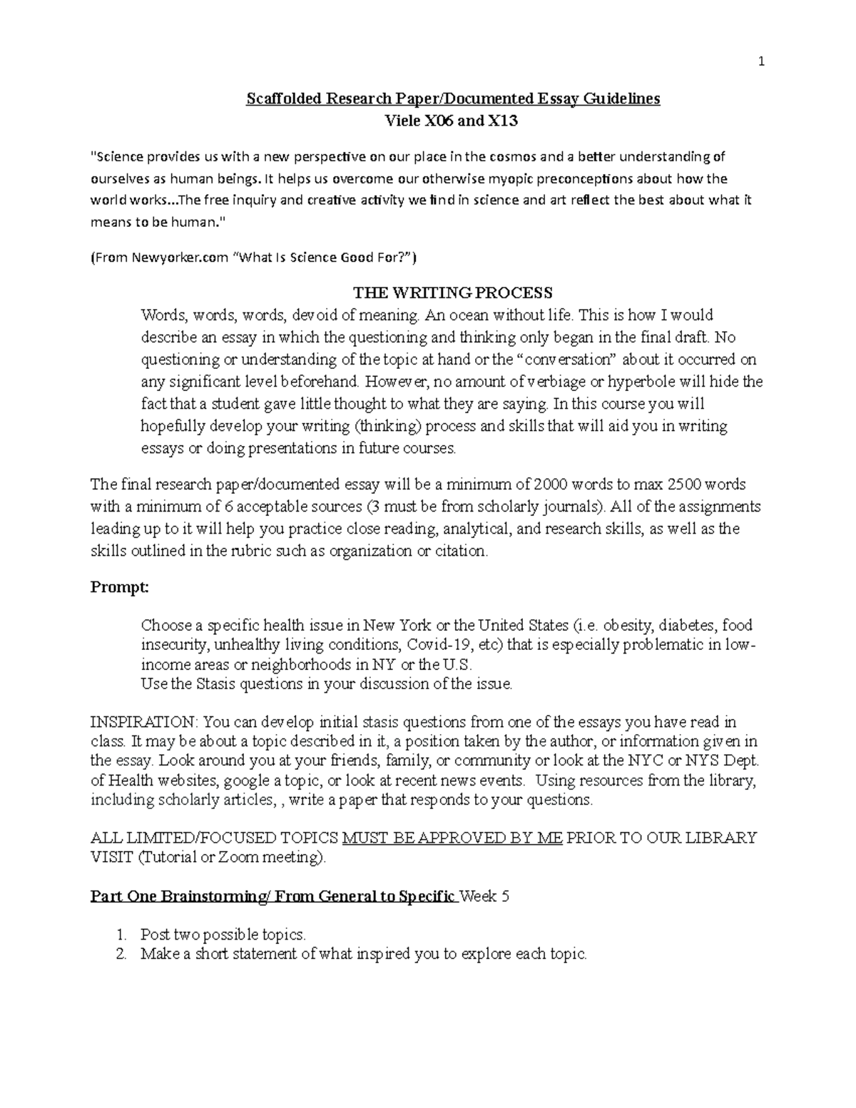 Scaffolded Research Paper Guidelines - 1 Scaffolded Research Paper ...