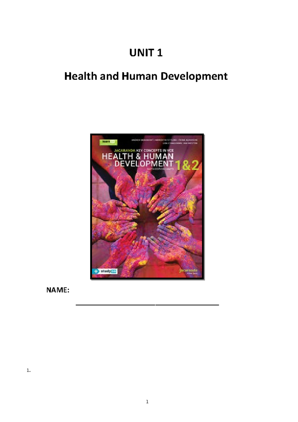 U1 - Ao S1 - Revision Booklet #2 - Studocu