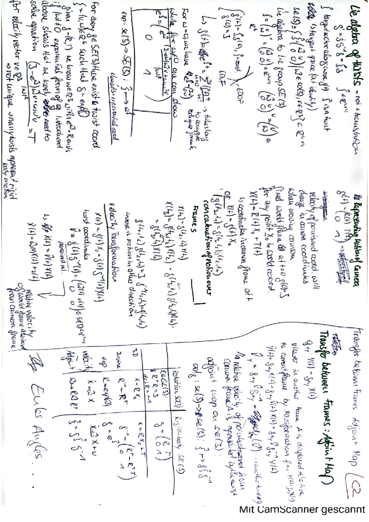 basic math recap - Computer Vision II: Multiple view geometry - Studocu