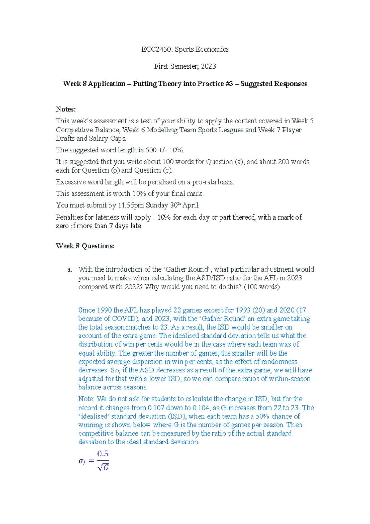 Week 8 Application - Putting Theory into Practice #3 Suggested ...