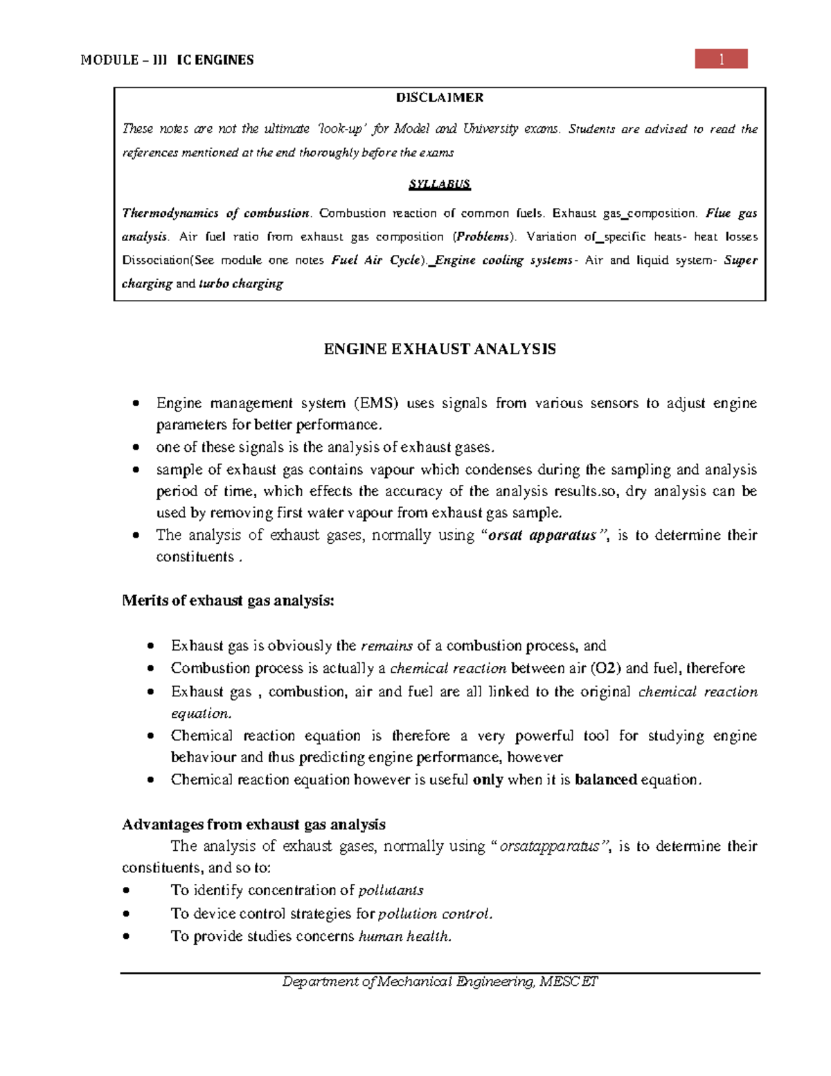 IC Engines Module-III (Problems not included)-1 - DISCLAIMER These ...