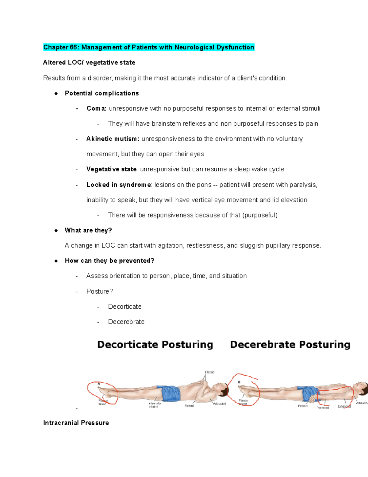 Cotac 2 EXAM 3 - Chapter 66: Management of Patients with Neurological ...