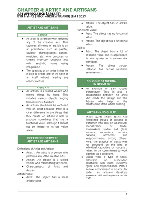 ARTA 111 ART Appreciation orientation and week 2 lesson - ARTA 111 ART ...