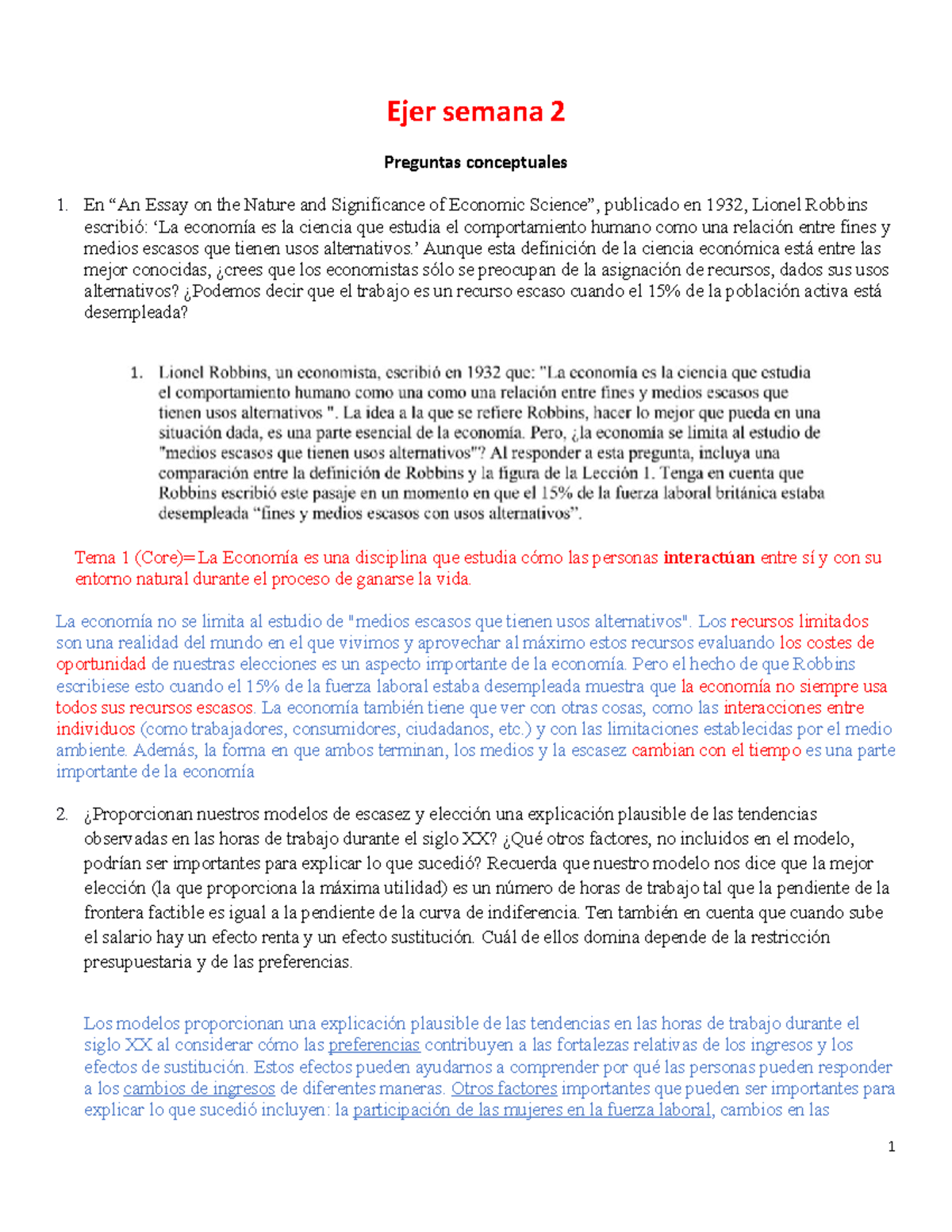 EJER T 2 (unit 3) FPP ER+ES F Producc - Ejer semana 2 Preguntas conceptuales 1. En “An Essay on ...
