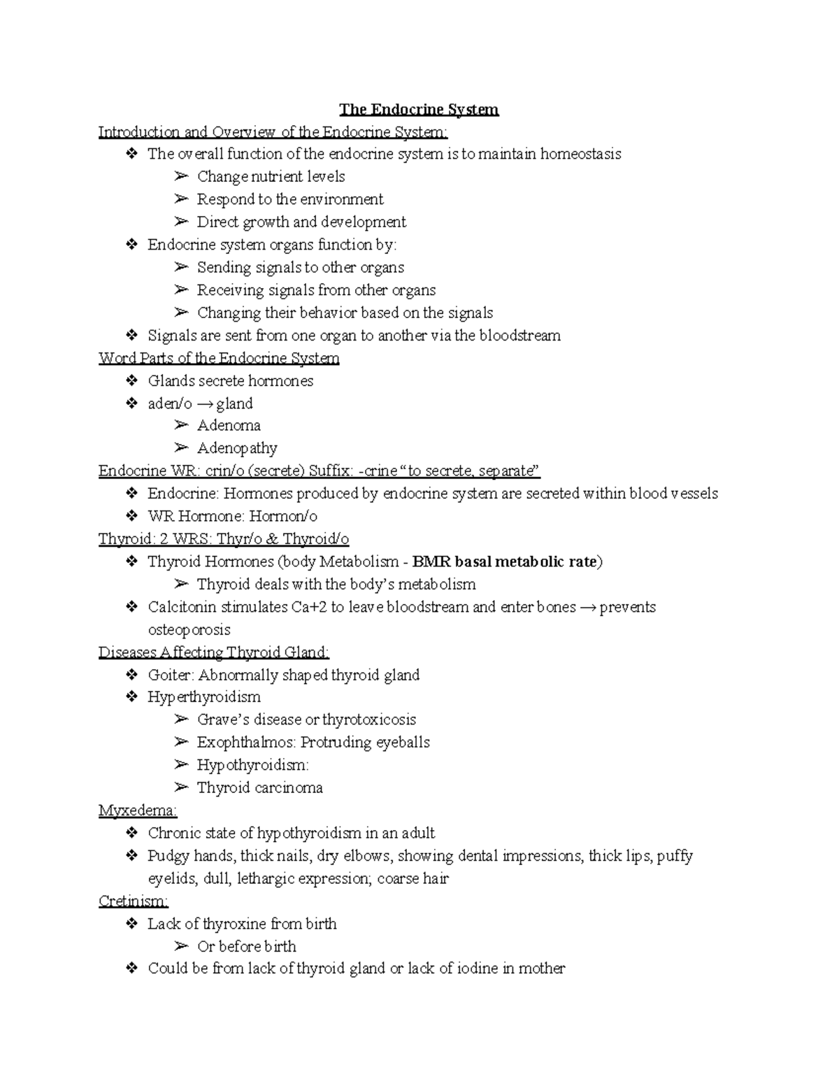Chapter 7 The Endocrine System - The Endocrine System Introduction and ...