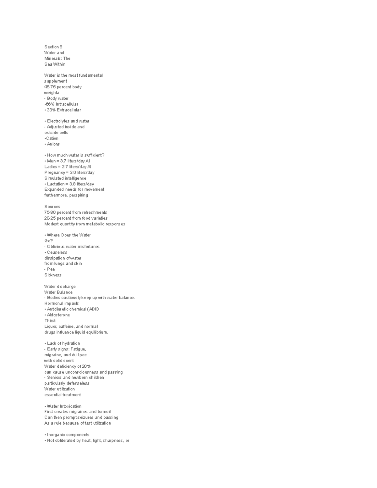 Oceanz 1 - ocean notes - Section 8 Water and Minerals: The Sea Within ...