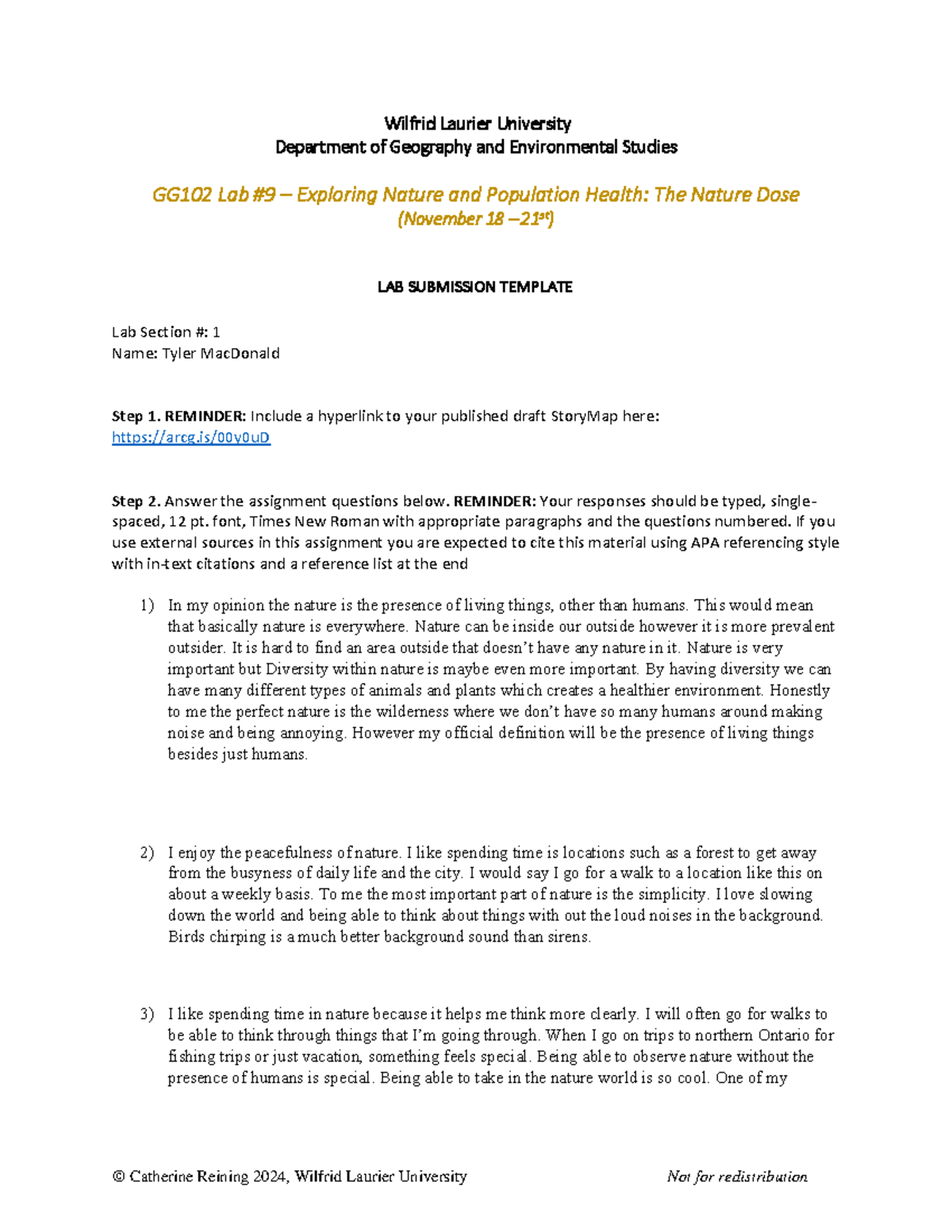 GG102 Lab - i did this and it was good - © Catherine Reining 202 4 ...