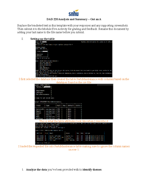 DAD-220 - SNHU - Intro to Structural Database Environments - Studocu