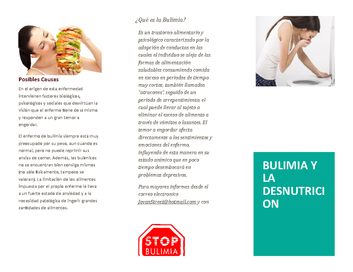 Bulimia - Posibles Causas En el origen de esta enfermedad intervienen ...