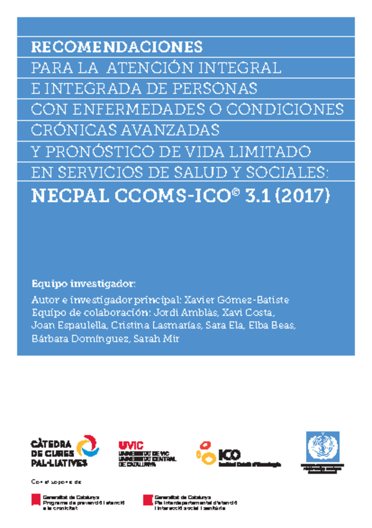 Instrumento- Necpal-3 - RECOMENDACIONES PARA LA ATENCIÓN INTEGRAL E ...