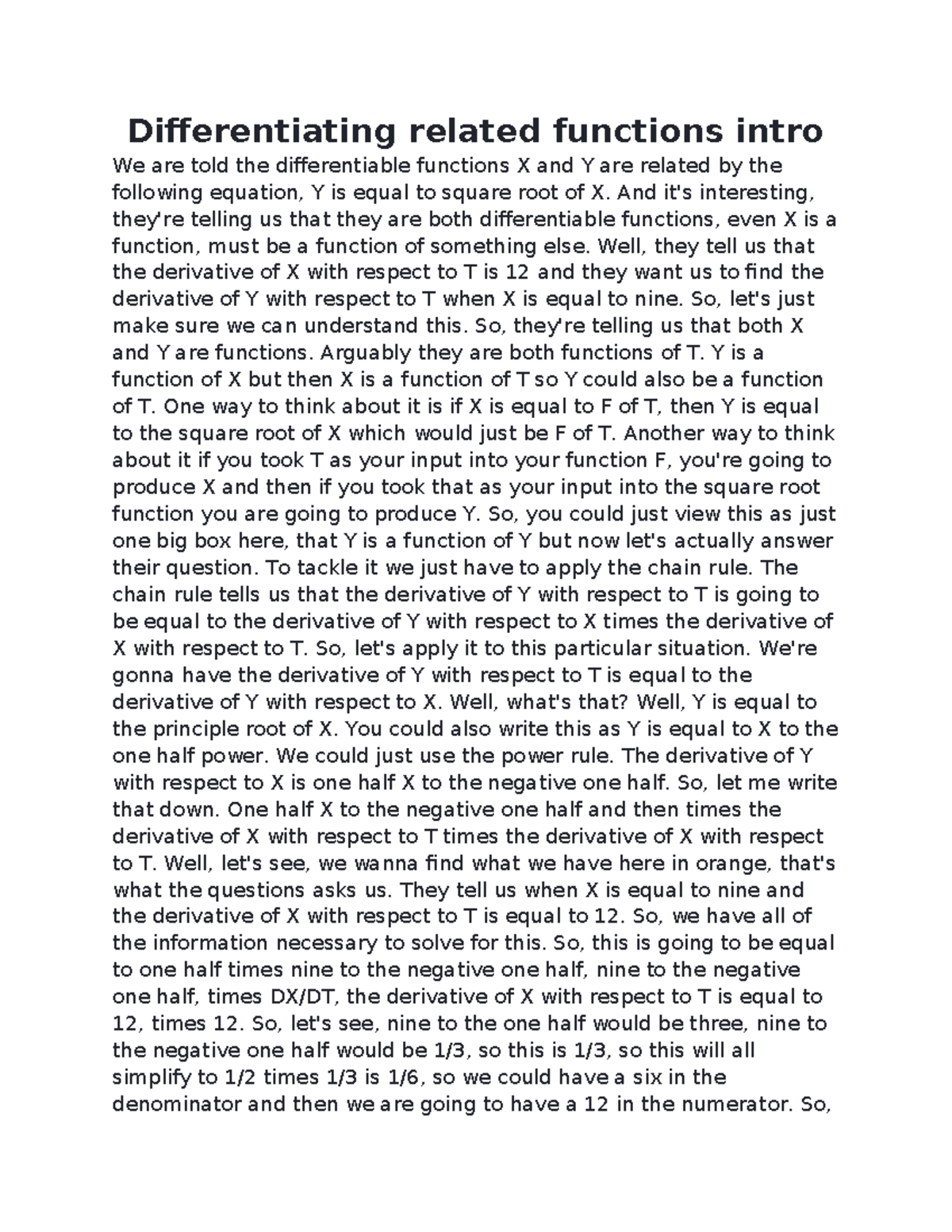 Differentiating Related Functions Intro And Its Interesting Theyre Telling Us That They Are