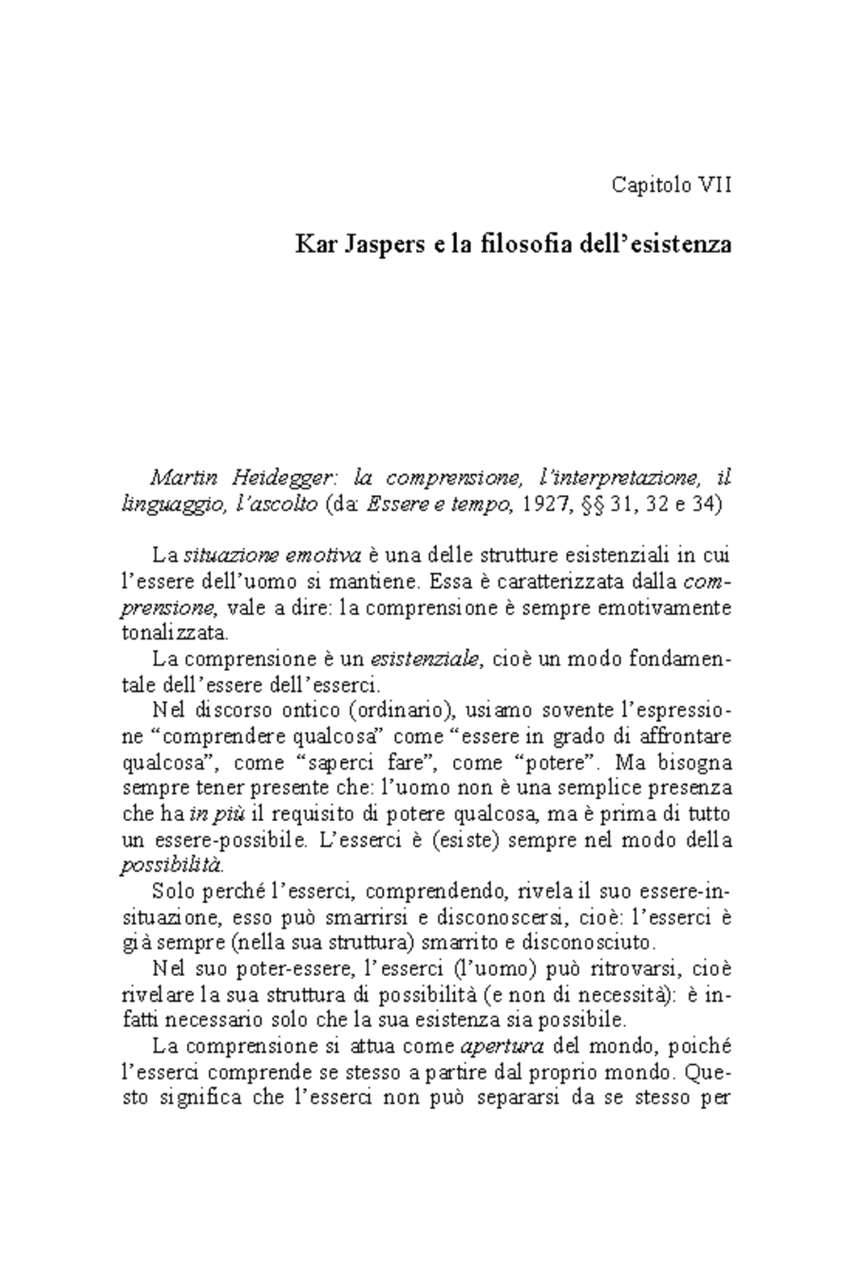 Karl Jaspers e la filosofia dell’esistenza - Capitolo VII Kar Jaspers e ...