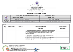 TA PLAN - Teacher Bi - 50101 SAN GREGORIO INTEGRATED SCHOOL San ...
