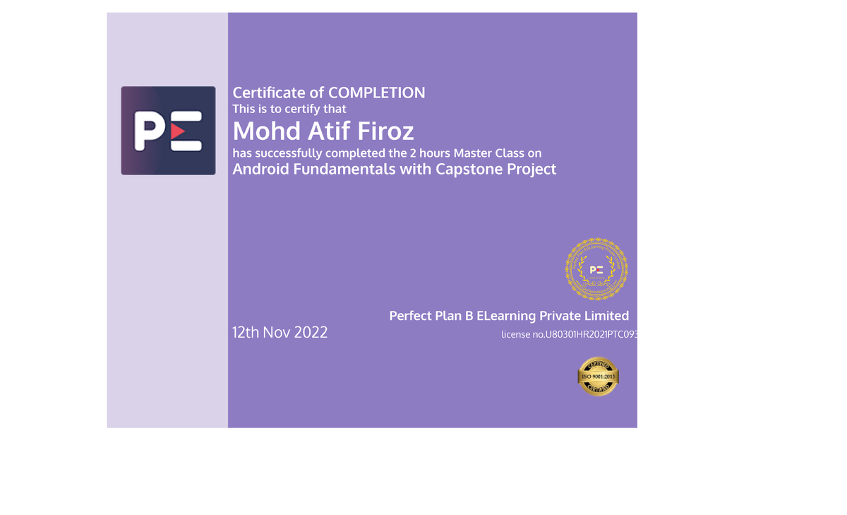 Mohd Atif Firoz Android Webinar - Mathematics: Applications and ...