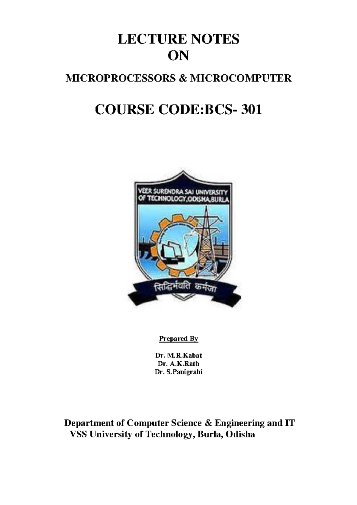8086ALP - Lecture notes 1,2,3 - LECTURE NOTES ON MICROPROCESSORS ...