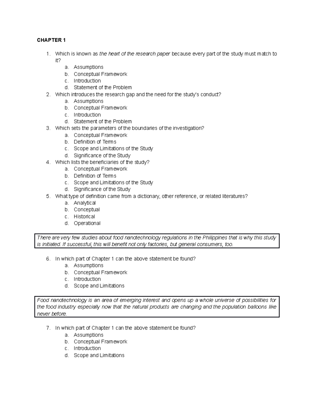 Additional Questions FOR THE Final EXAM - CHAPTER 1 Which is known as ...