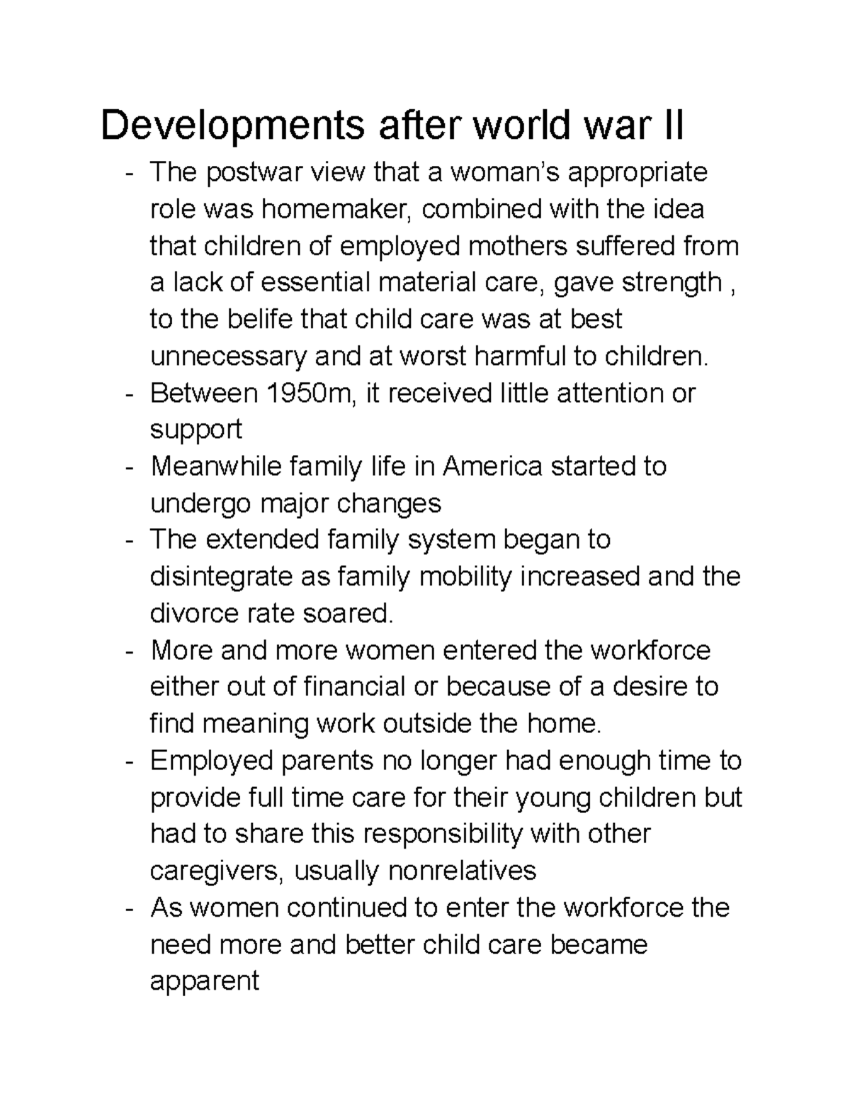 Developments after world war II - Between 1950m, it received little ...