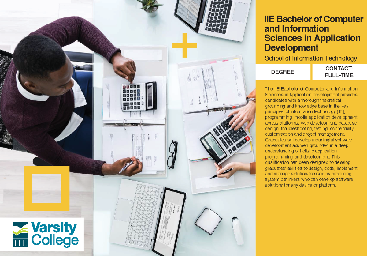IIE Bachelor of Computer and Information Sciences in Application ...