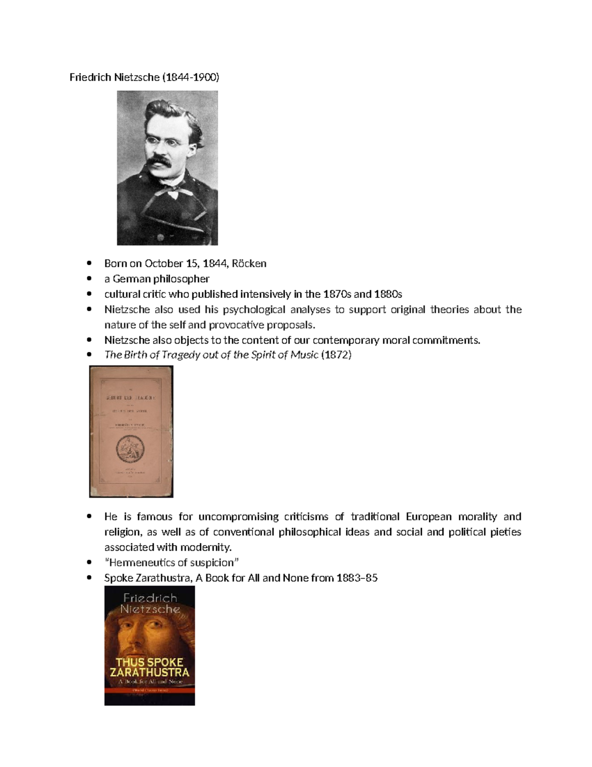 Background Friedrich Nietzsche - Friedrich Nietzsche (1844-1900) Born ...