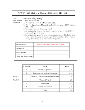 COMP 2012 H Assignment 2 A Simple Text Processor - COMP 2012H Honors Object-Oriented Programming ...