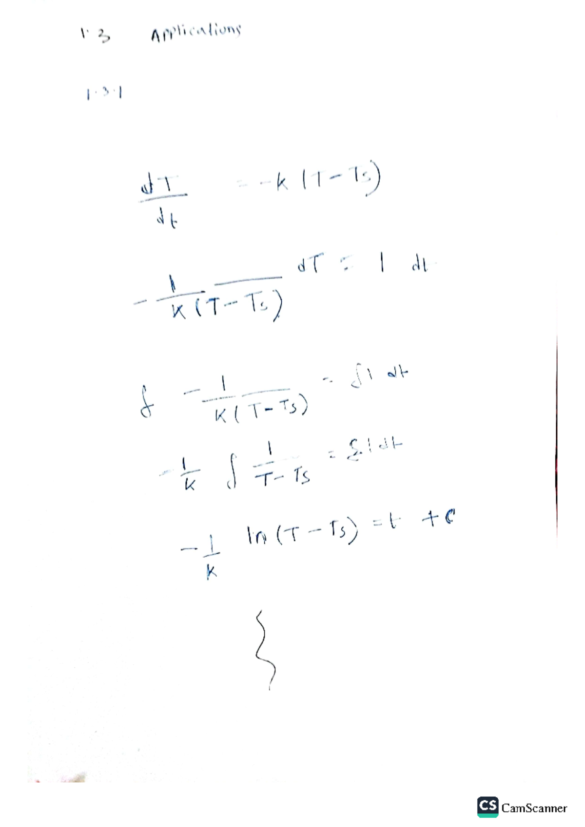 Differential equation assignment - Studocu