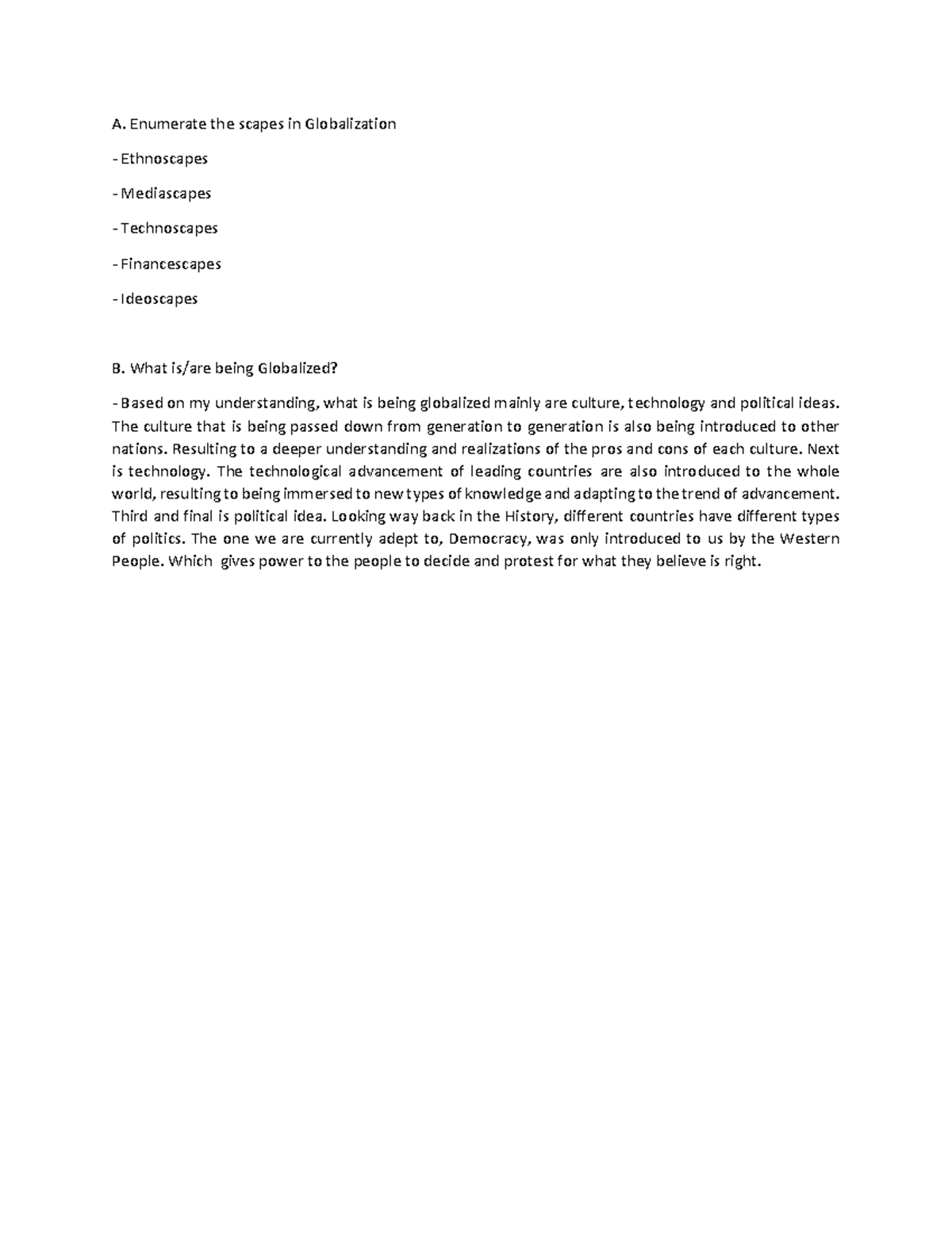 MOD 1 DISC Maravilla Joshua P - A. Enumerate the scapes in ...