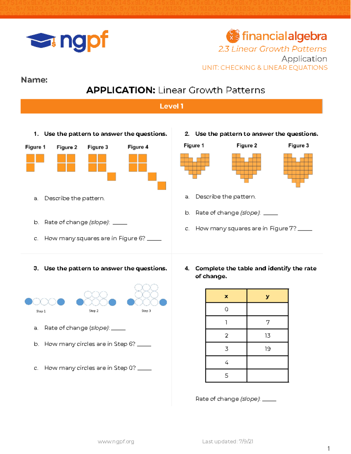 Emily Douglas - Application FA-2 - 2 Linear Growth Patterns Application ...