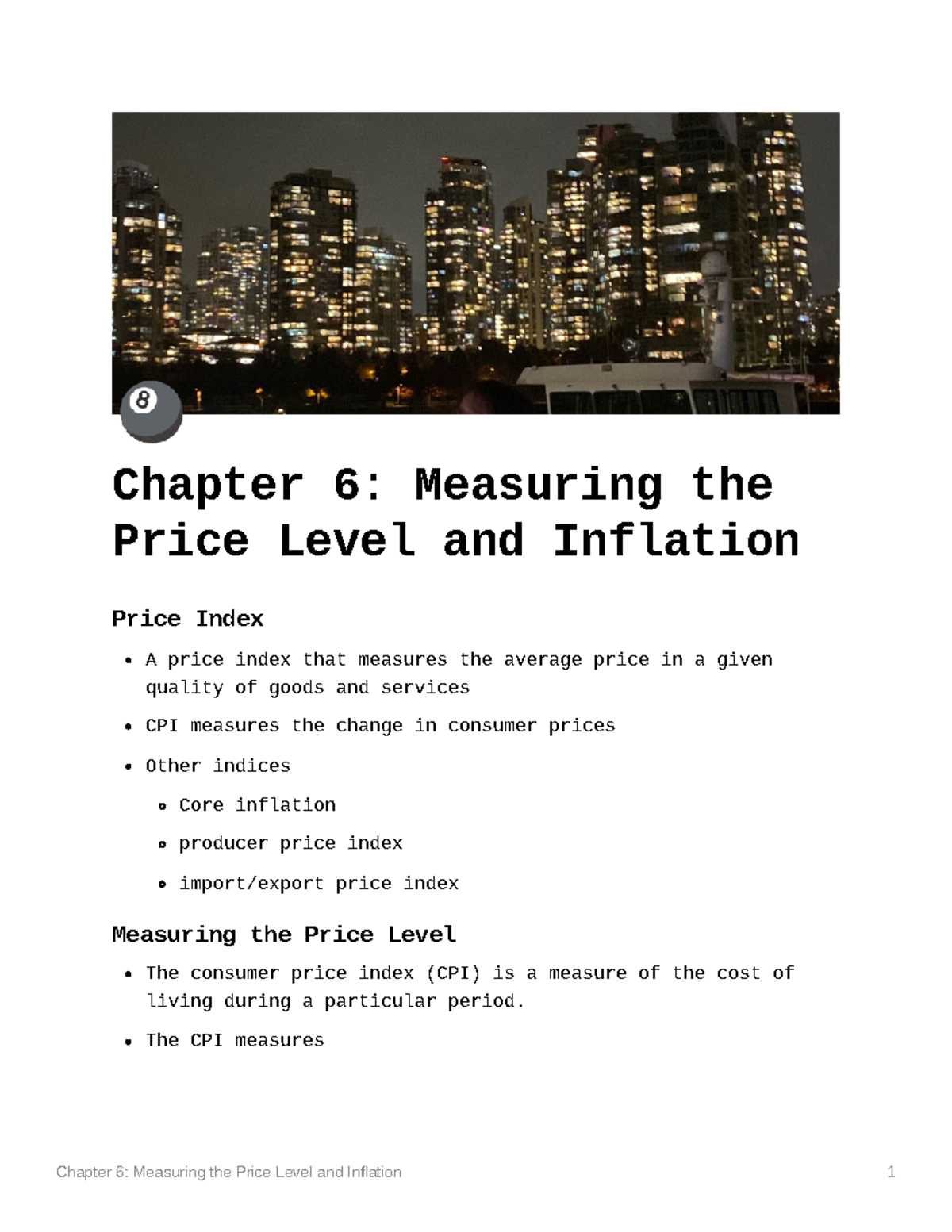 Chapter 6 Measuring the Price Level and Inflation - ####### ¡ Chapter 6 ...