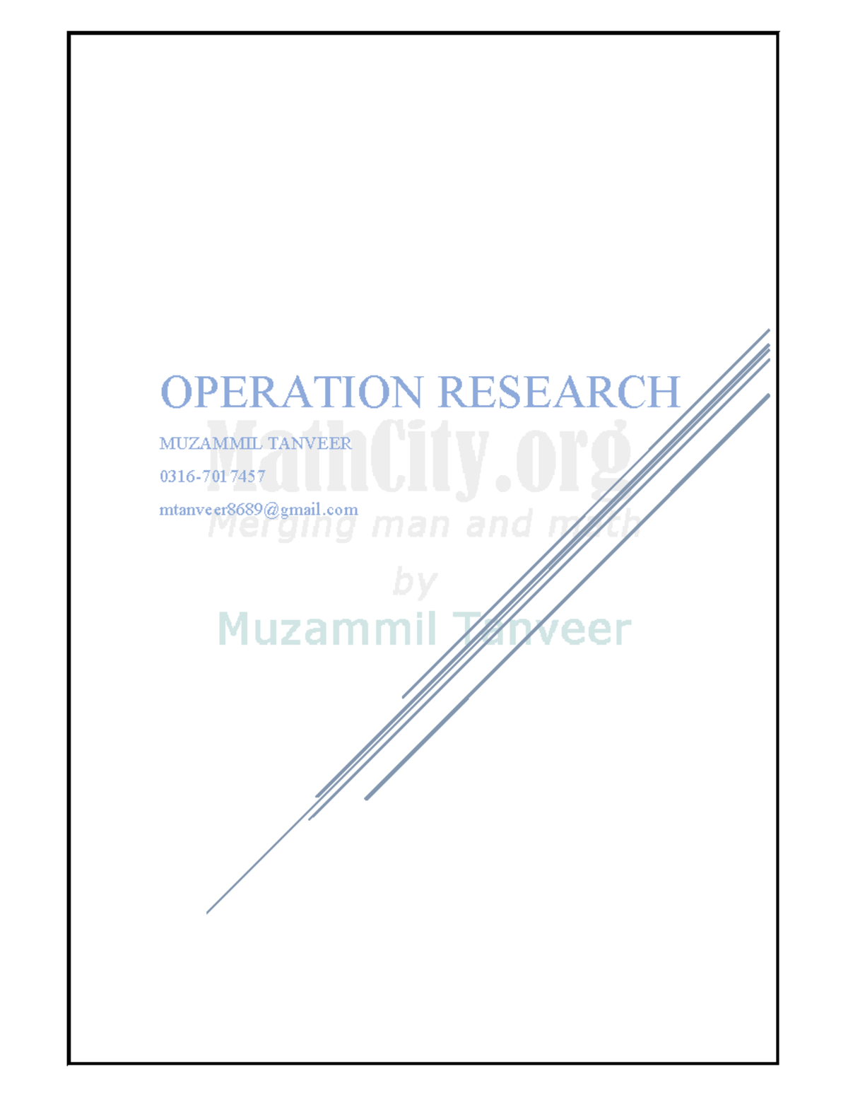Operation research book solution sir haidar ali.. submitted by Batool ...