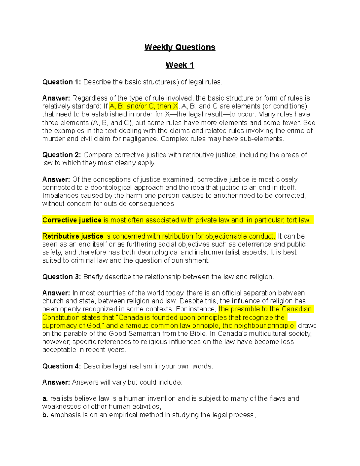 Weekly Questions Midterm - Weekly Questions Week 1 Question 1: Describe ...