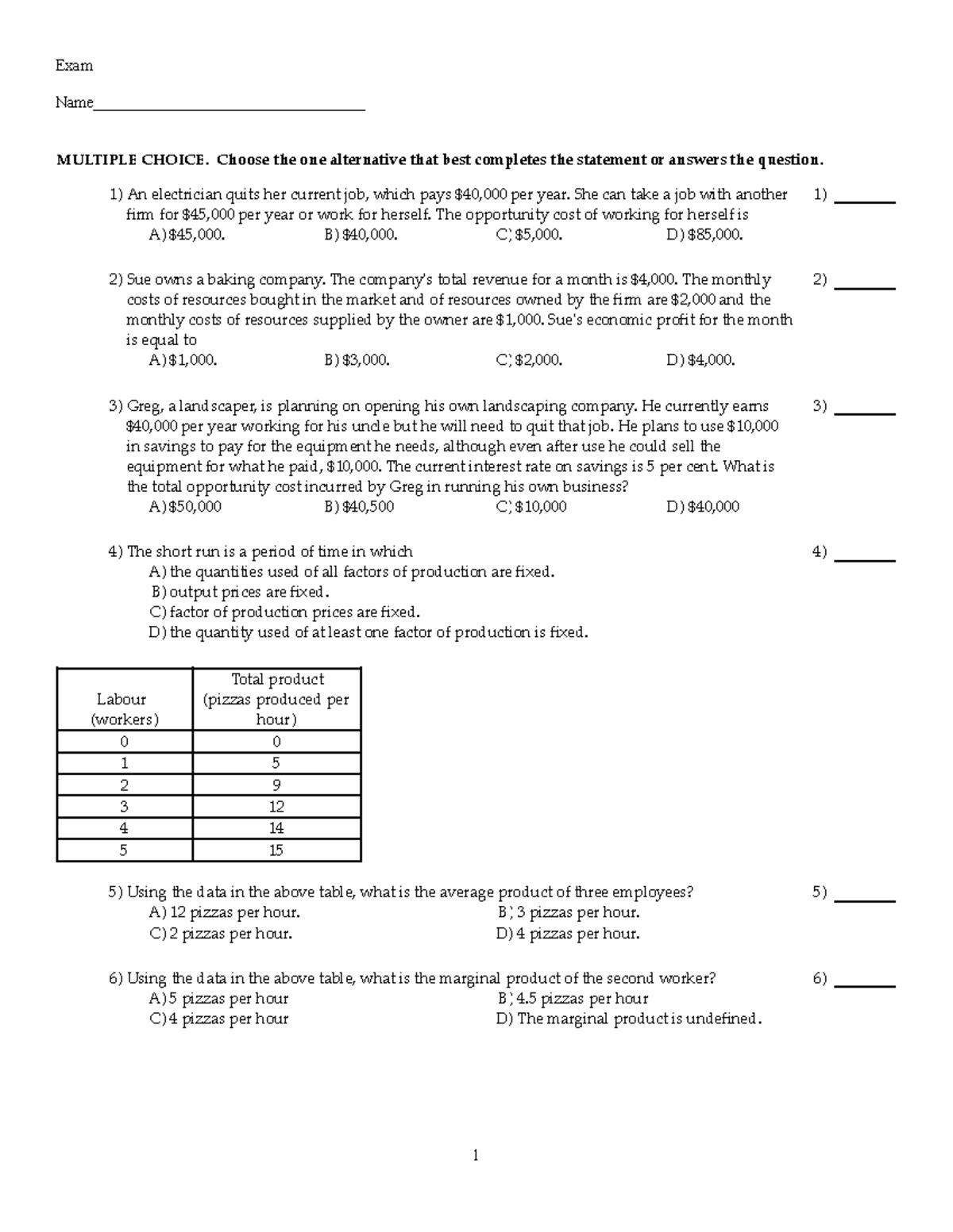 Week9 Cost +Answers - Questions and Answers for week 9 Tutorial in EPD ...