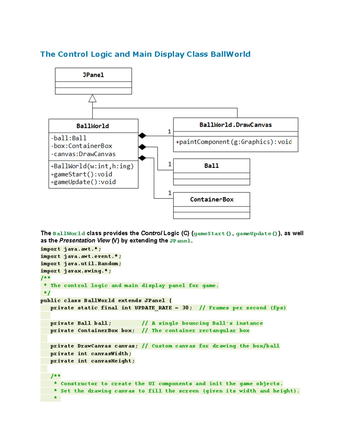 Java Programming Tutorial 132 - The Control Logic and Main Display ...