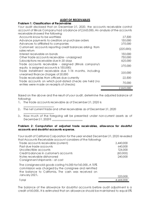 Audit Completion - ACC5111 – Auditing Assurance and Principles Audit ...