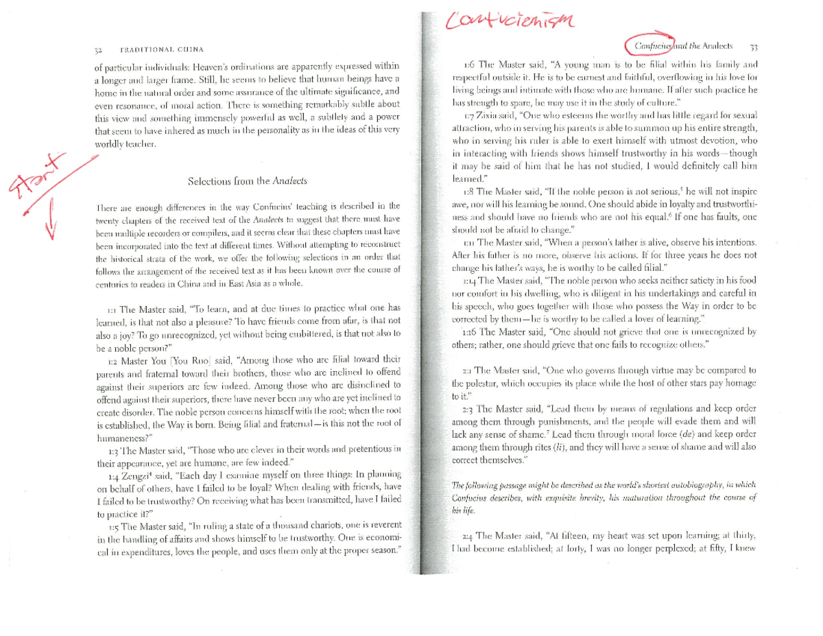Confucian Reading - HIST 167 - Studocu
