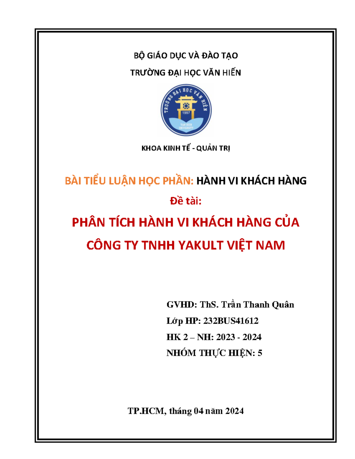 TL HVKH - abc - BỘ GIÁO DỤC VÀ ĐÀO TẠO TRƯỜNG ĐẠI HỌC VĂN HIẾN KHOA ...