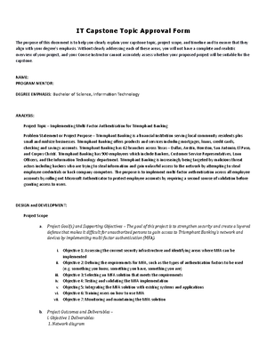 Capstone TASK 2 - Task 2 - Task 2: IT Proposal Richard E. Burton II ...